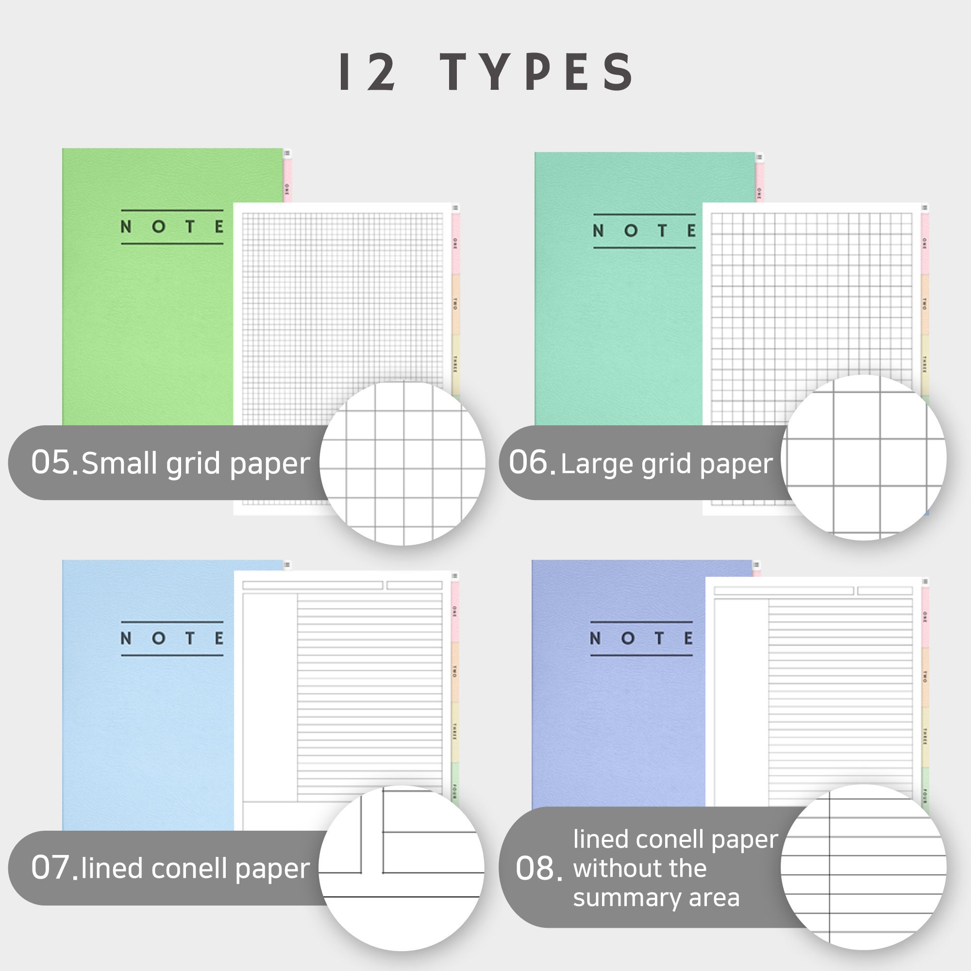 Digital 5 Subject Notebook 12 Types for Goodnotes for Ipad | Etsy