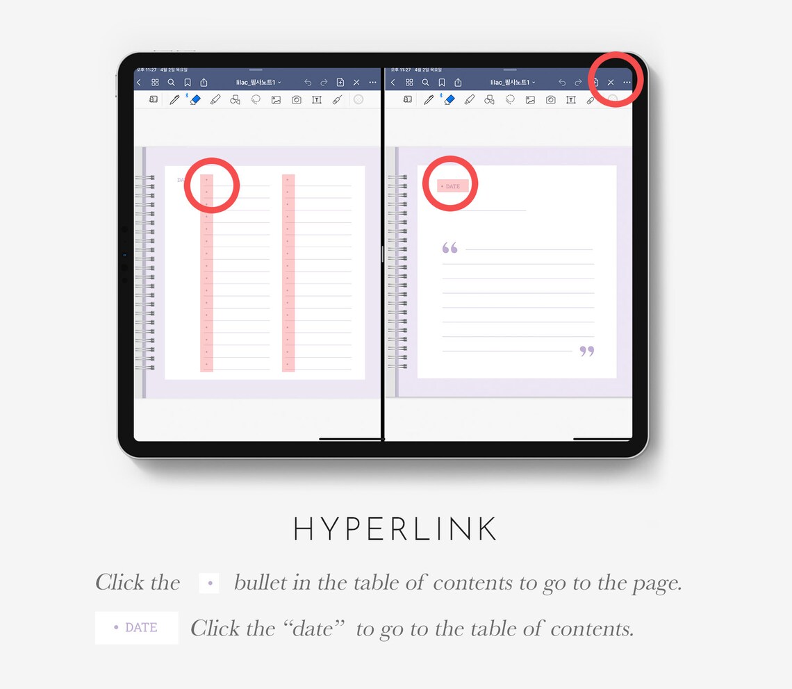 Digital Notebook for Digital Writing Template | Goodnotes Notability ...