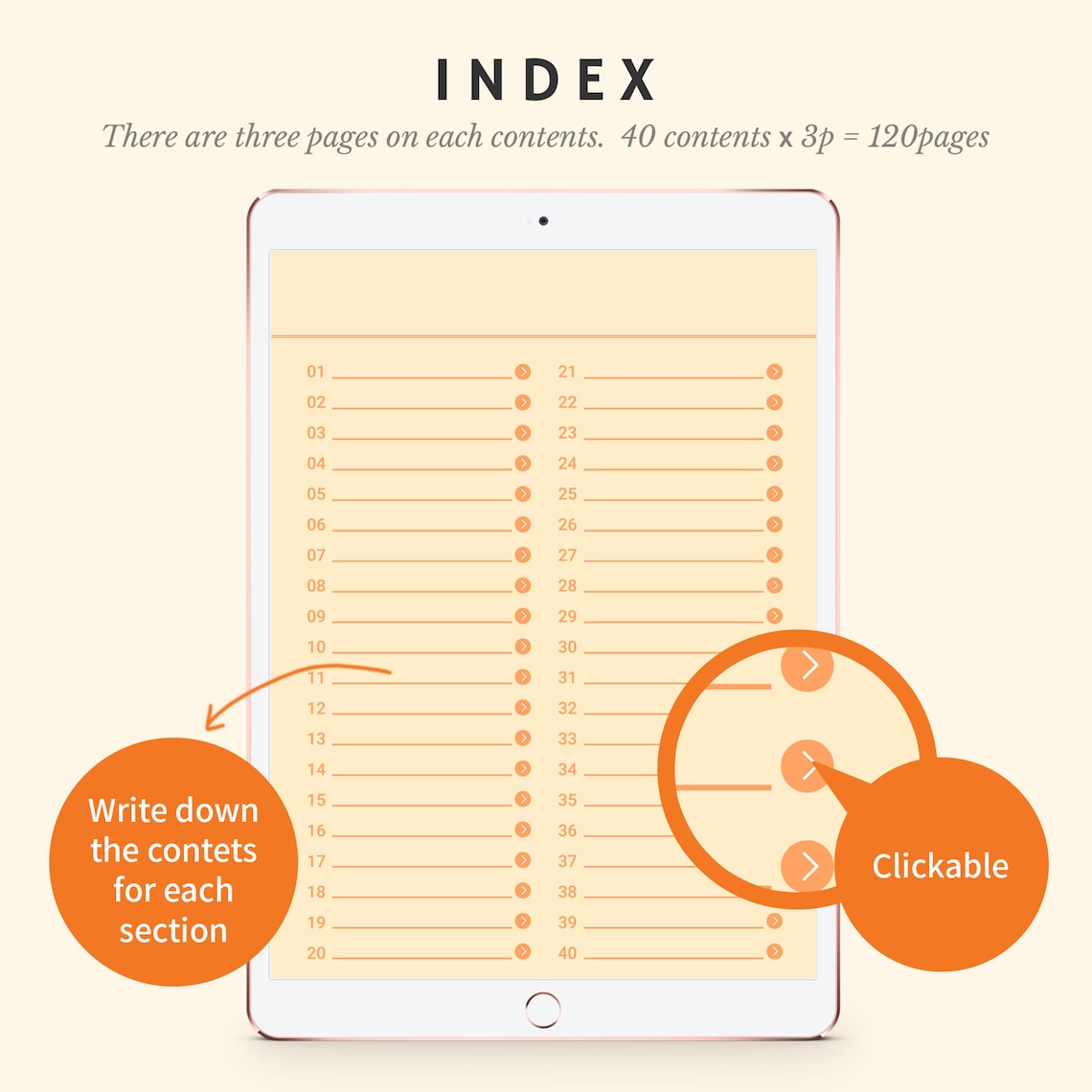 Yellow Index Digital Notebook, Goodnotes Template, Goodnotes Notebook ...