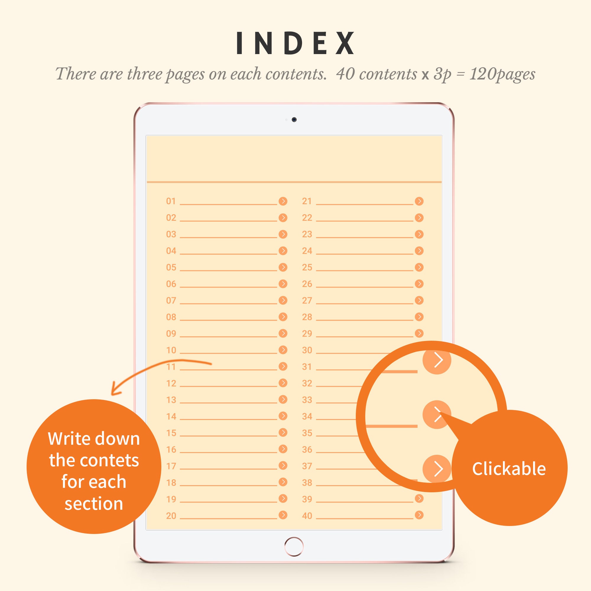 Yellow Index Digital Notebook, Goodnotes Template, Goodnotes Notebook ...