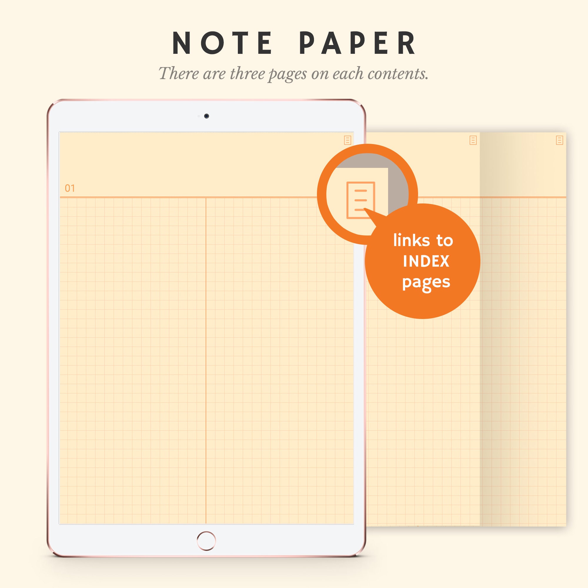 Yellow Index Digital Notebook, Goodnotes Template, Goodnotes Notebook ...