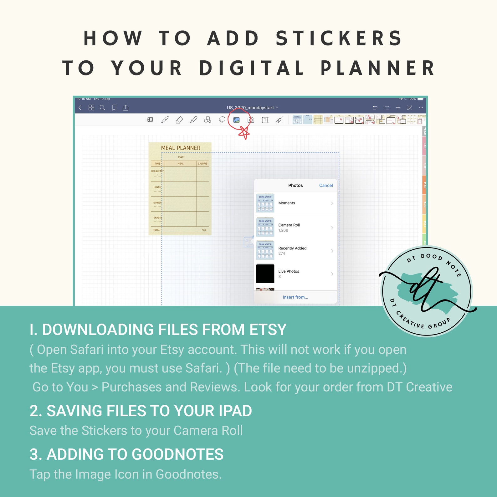 Digital Widget Sticker Pack for Goodnotes for Ipad Instant - Etsy Canada