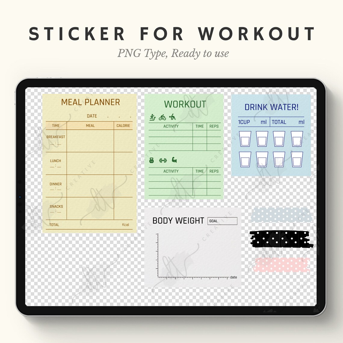 Digital Widget Sticker Pack for Goodnotes for Ipad Instant | Etsy