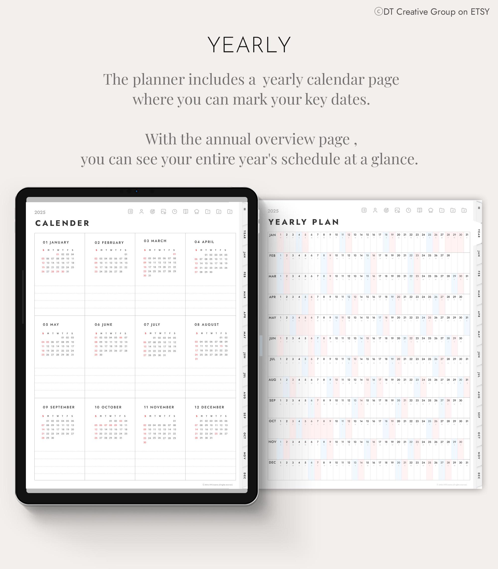 2025 2026 Triple Digital Planner, Dated Planner, 2025 Year Journal ...