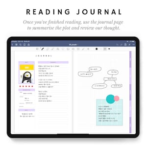 Digital Reading Log | to Read Tracker Book Journal Review Template ...