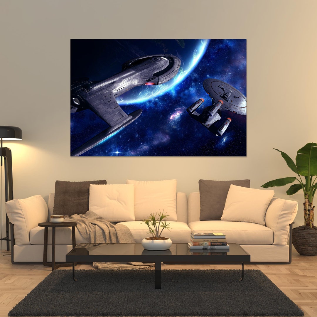 Star Trek Print, Sci-fi Wall Art, Star Trek Canvas, USS Enterprise ...