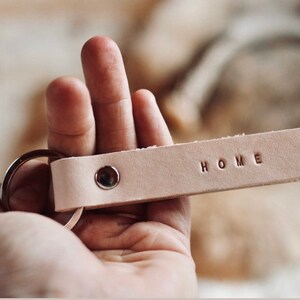 Handmade Genuine Leather Key Tag, Accessory - Etsy