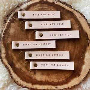 Handmade Genuine Leather Key Tag, Accessory - Etsy