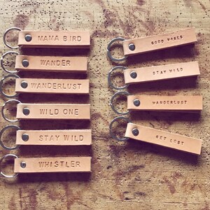 Handmade Genuine Leather Key Tag, Accessory - Etsy