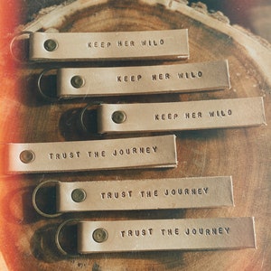 Handmade Genuine Leather Key Tag, Accessory - Etsy