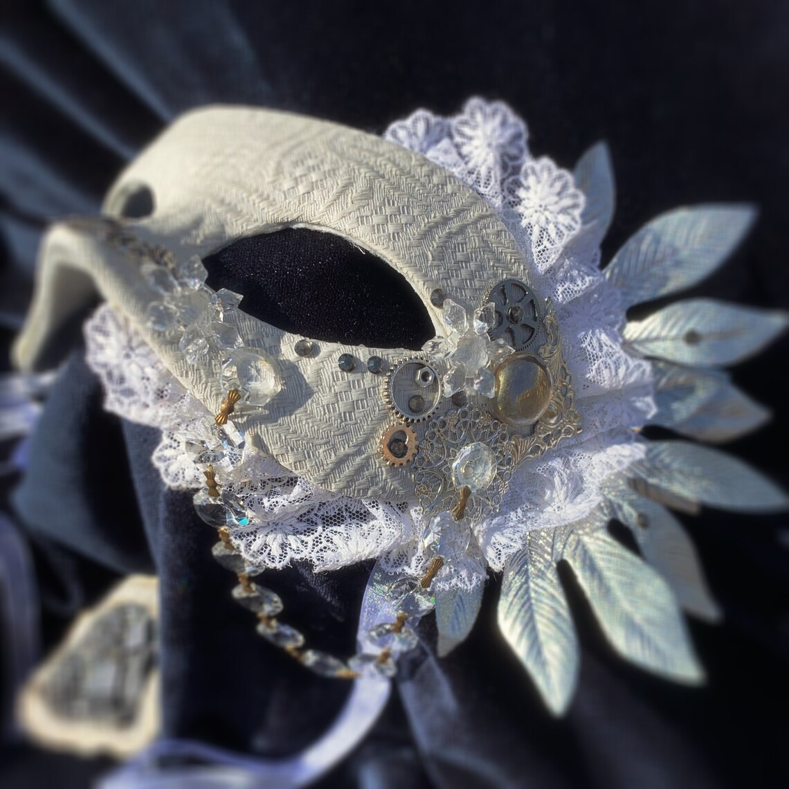 SNOW QUEEN Steampunk, Mask, Gothic, Faerie, Halloween, Mask, Carnival ...