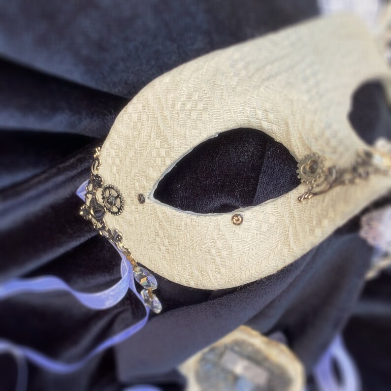 SNOW QUEEN Steampunk, Mask, Gothic, Faerie, Halloween, Mask, Carnival ...