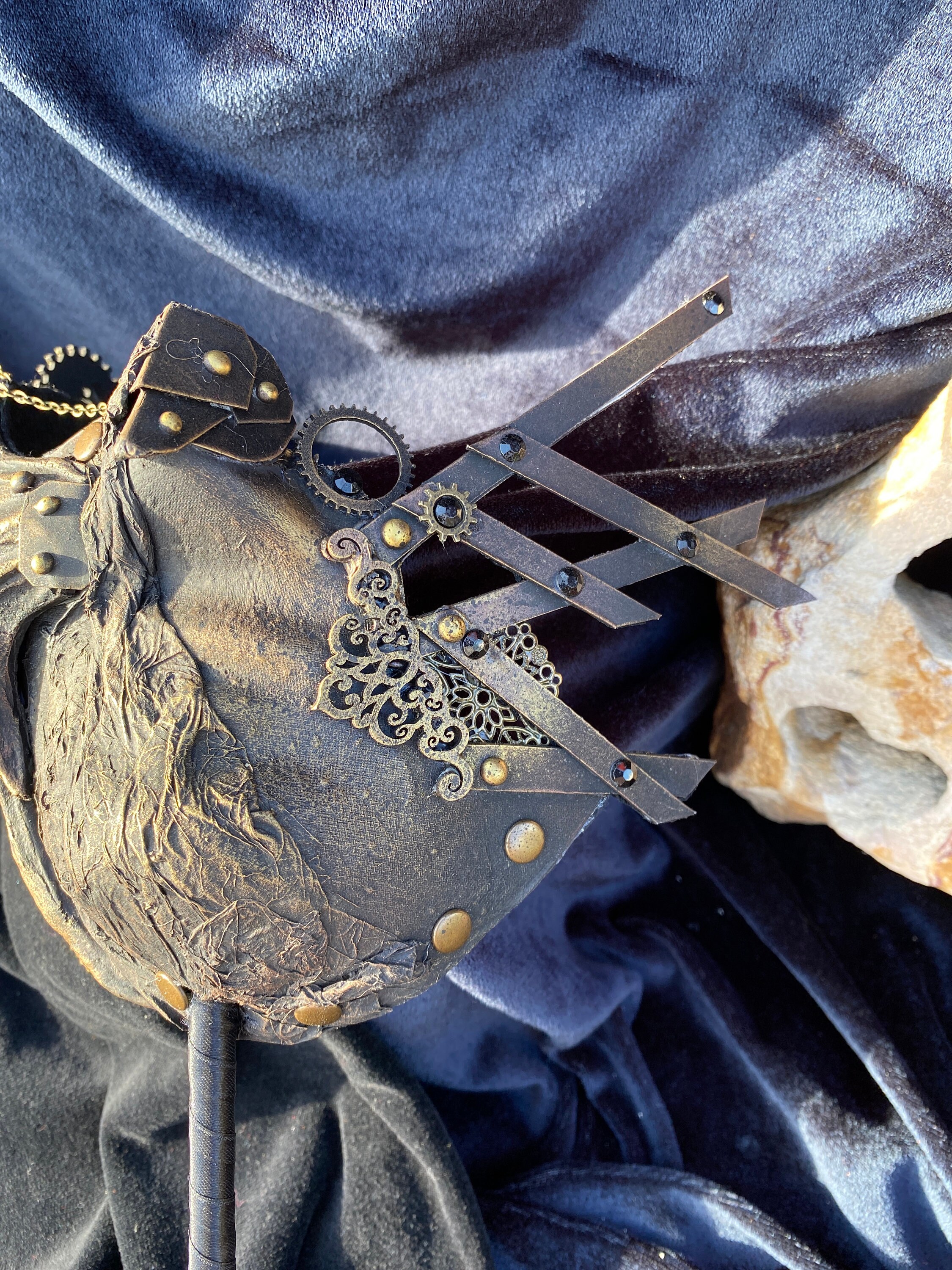 DEMON HALF FACE Steampunk, Mask, Cosplay, Halloween, Mask, Carnival ...