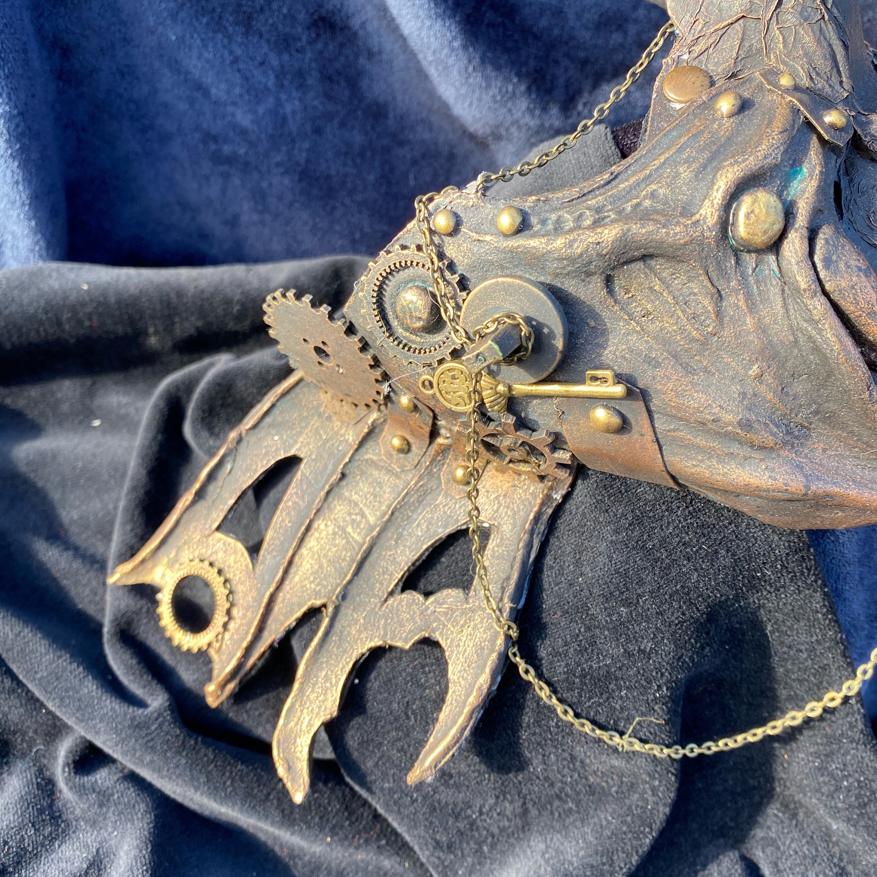 DEMON HALF FACE Steampunk Mask Cosplay Halloween Mask - Etsy