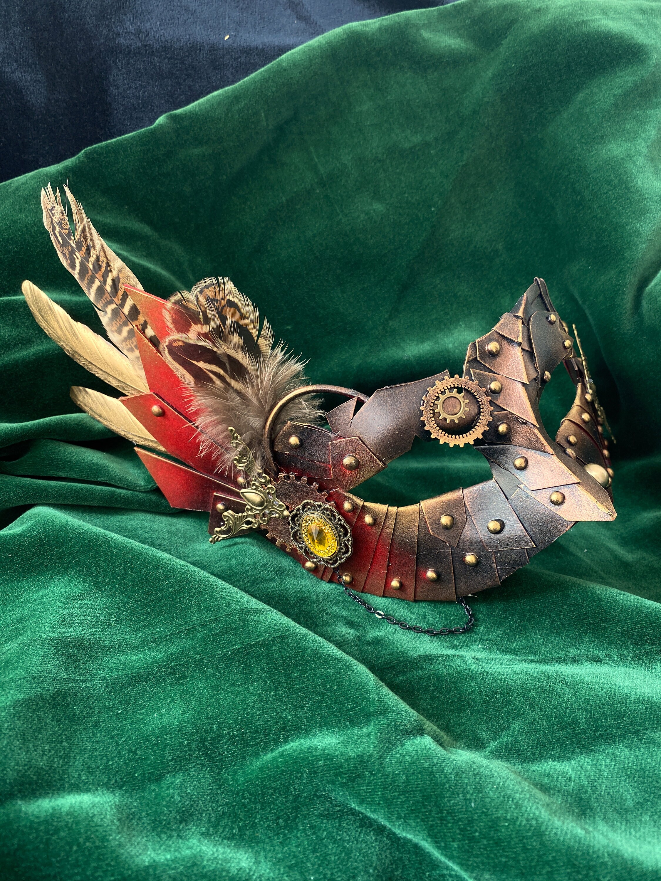 Steampunk mask undead blood mask pen masquerade burning | Etsy