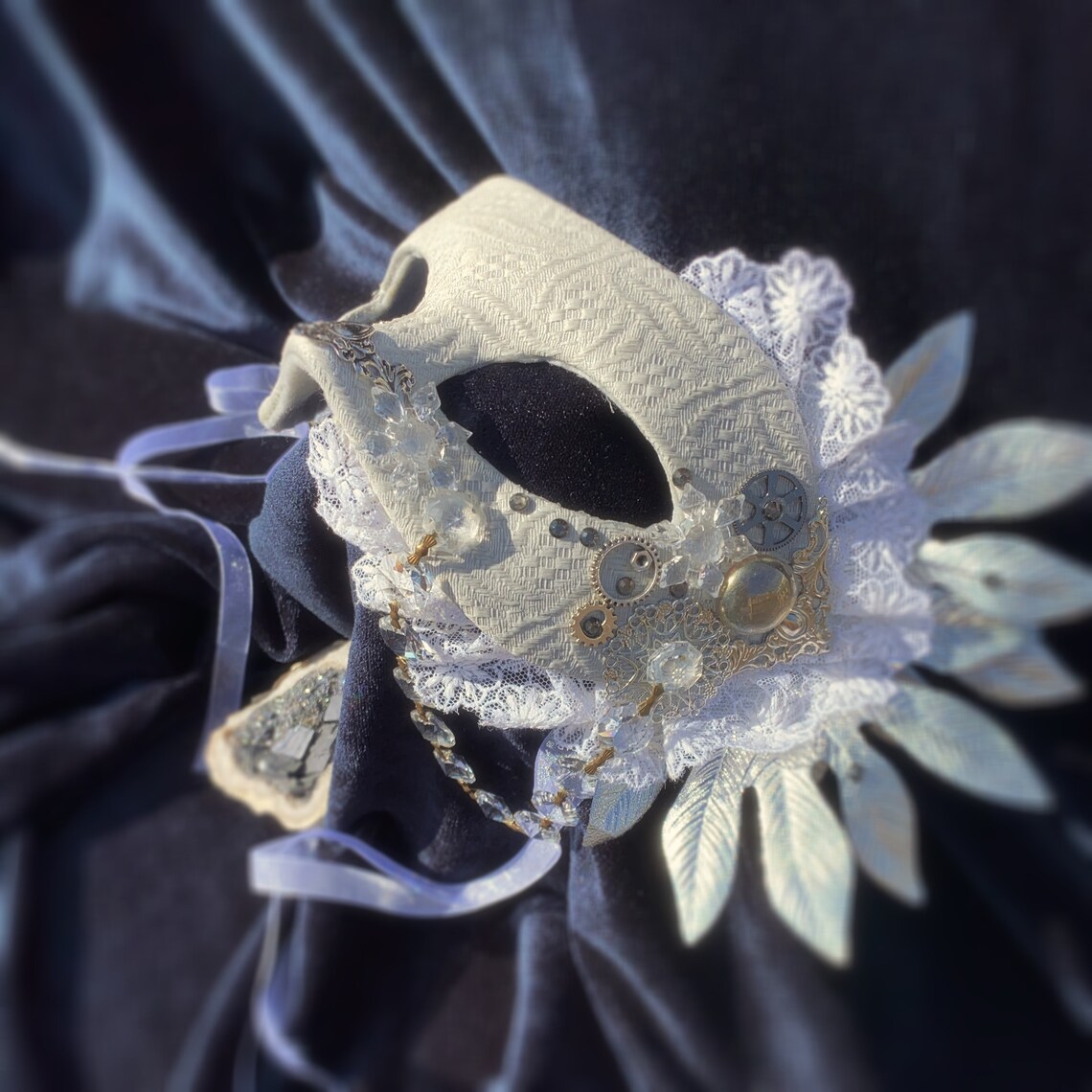 SNOW QUEEN Steampunk, Mask, Gothic, Faerie, Halloween, Mask, Carnival ...
