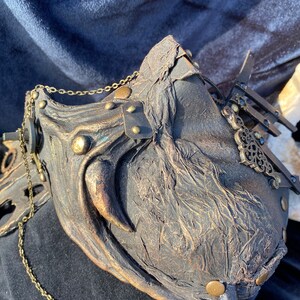 DEMON HALF FACE Steampunk, Mask, Cosplay, Halloween, Mask, Carnival ...
