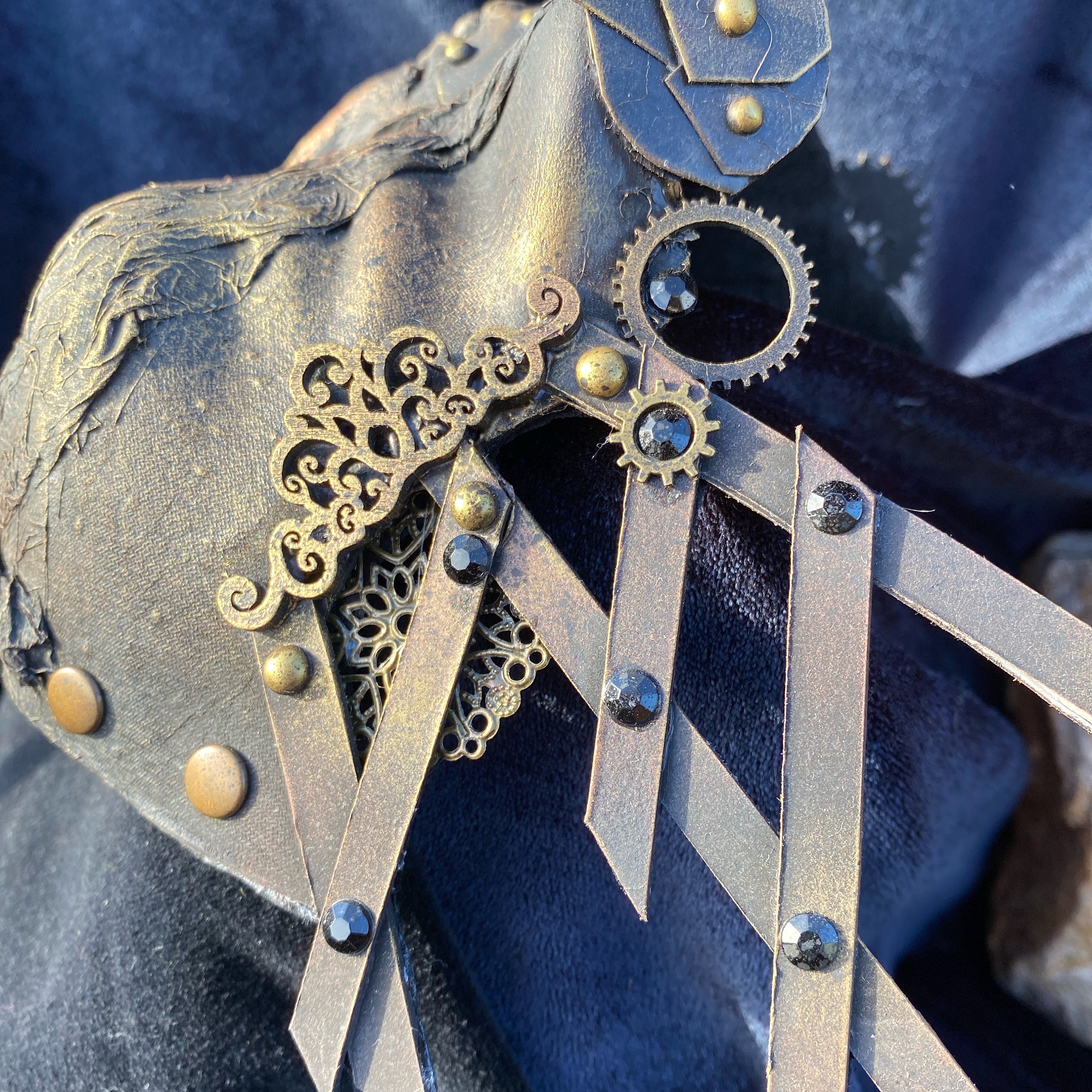 DEMON HALF FACE Steampunk Mask Cosplay Halloween Mask - Etsy