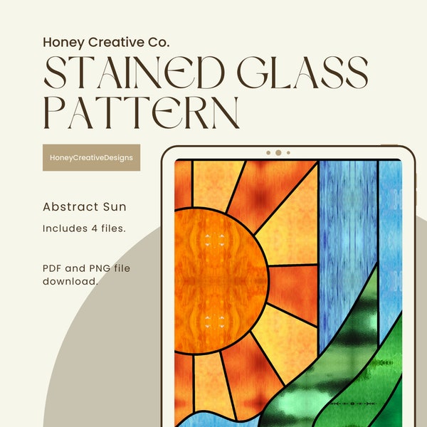 Stained Glass Landscape Pattern - Etsy