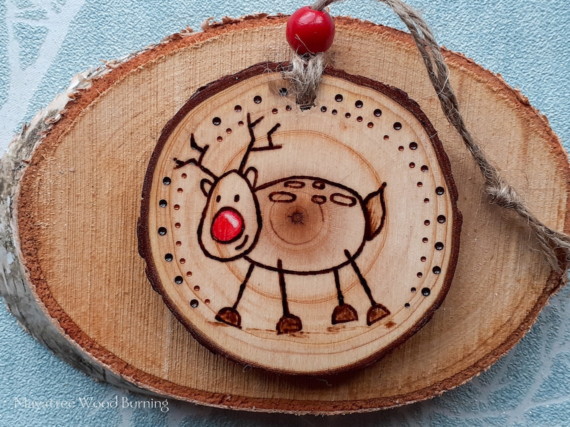 Rudolf Christmas Tree Decoration Kids Cute Reindeer Fun | Etsy