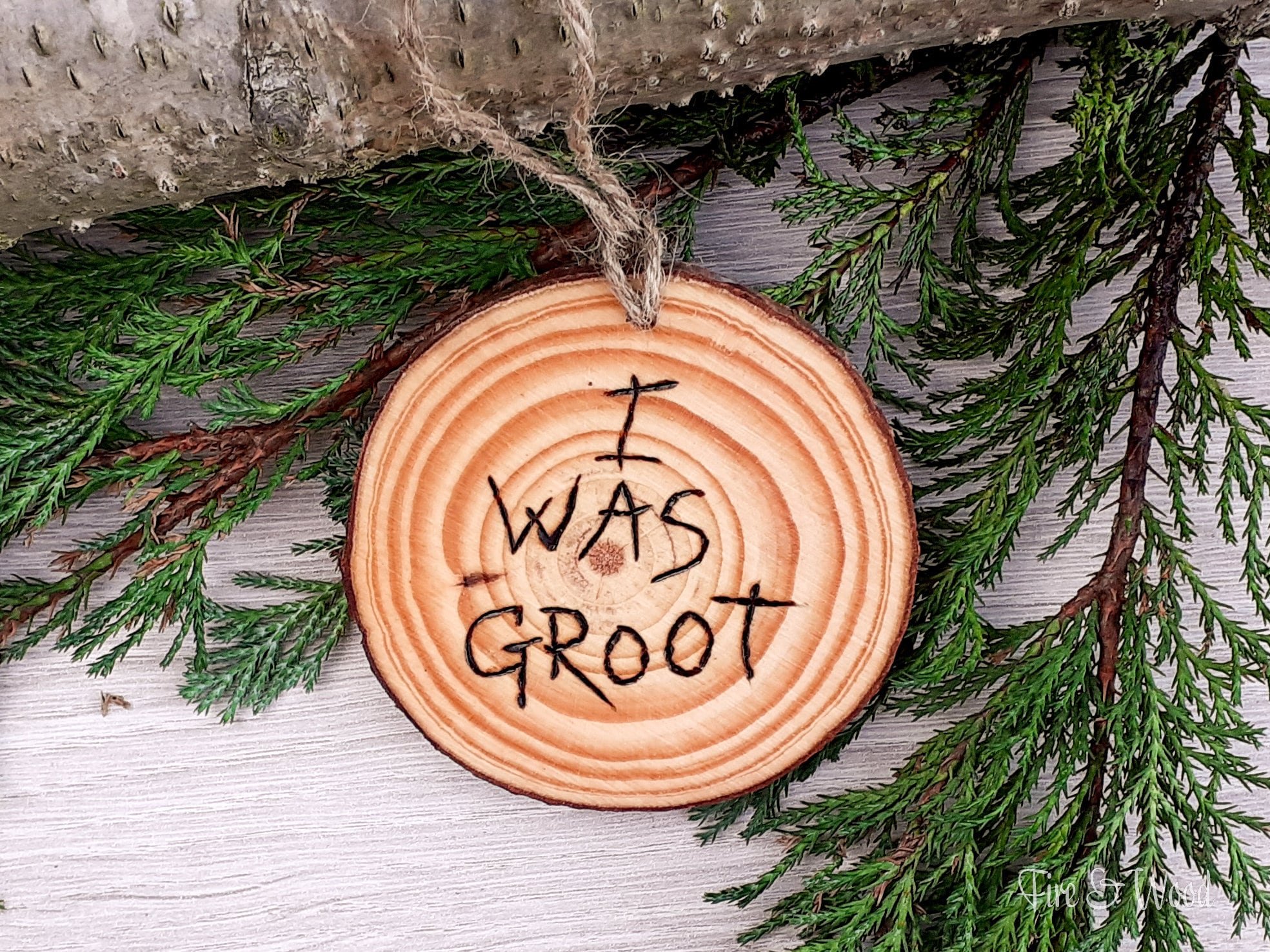 I Was Groot Wood Burned Decor Pyrography Wood Slice Groot - Etsy