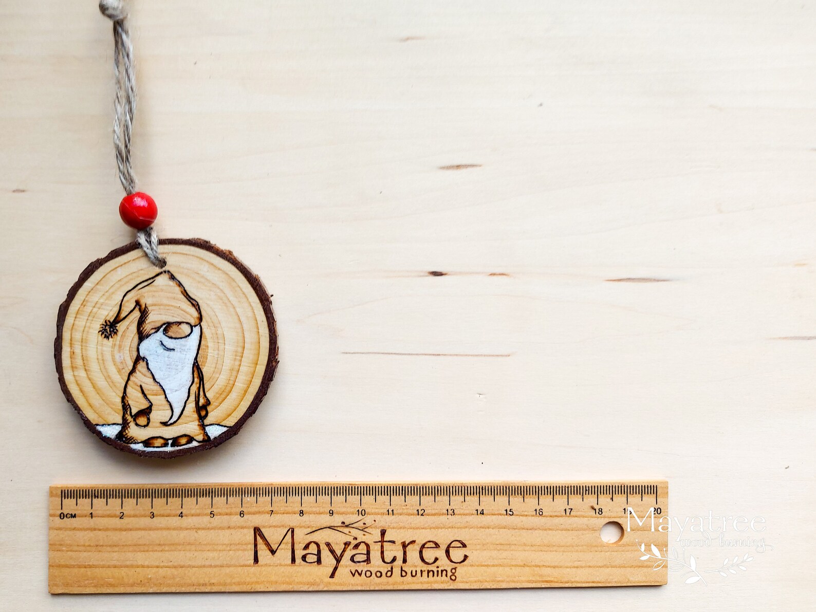 Santa Wooden Tree Decoration Original Pyrography Design - Etsy