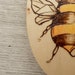 Bumble Bee Pyrography Key Ring, Wood Burned Key Chain, Handmade Honey ...