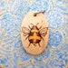 Bumble Bee Pyrography Key Ring, Wood Burned Key Chain, Handmade Honey ...