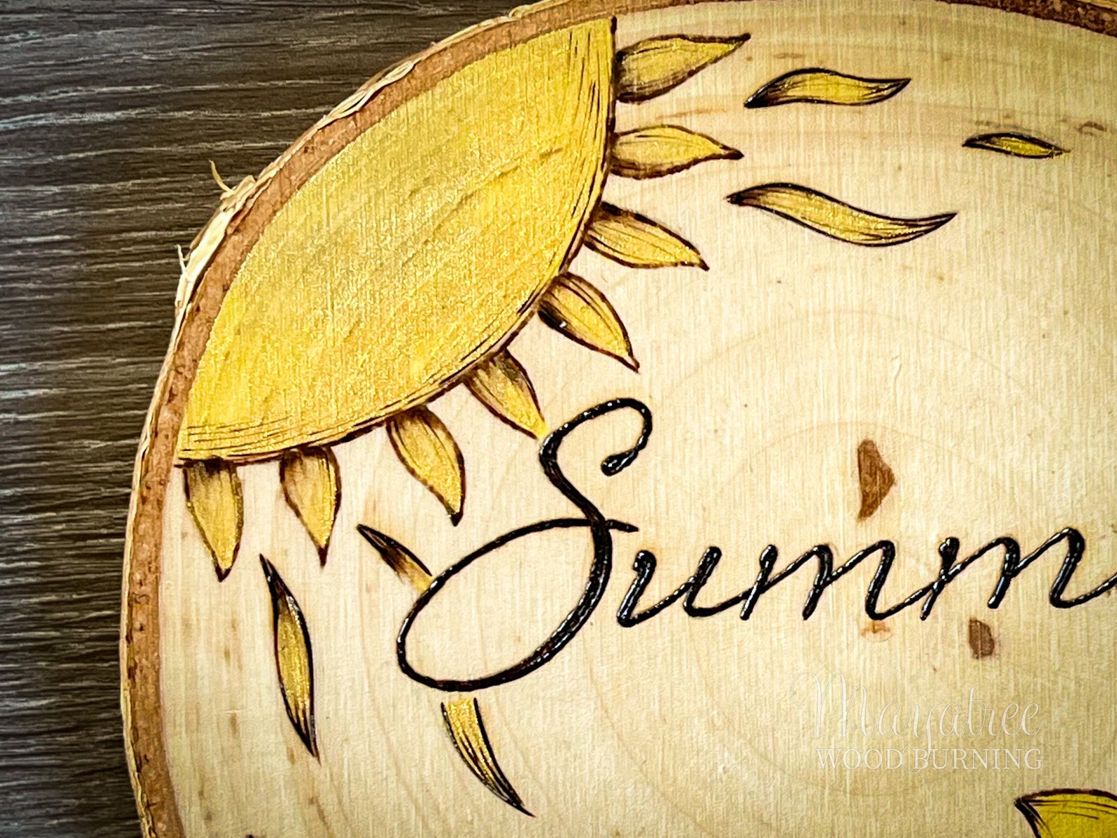 Summer Wooden Sign. Personalised Seasonal Home Decor. Sunflower and ...