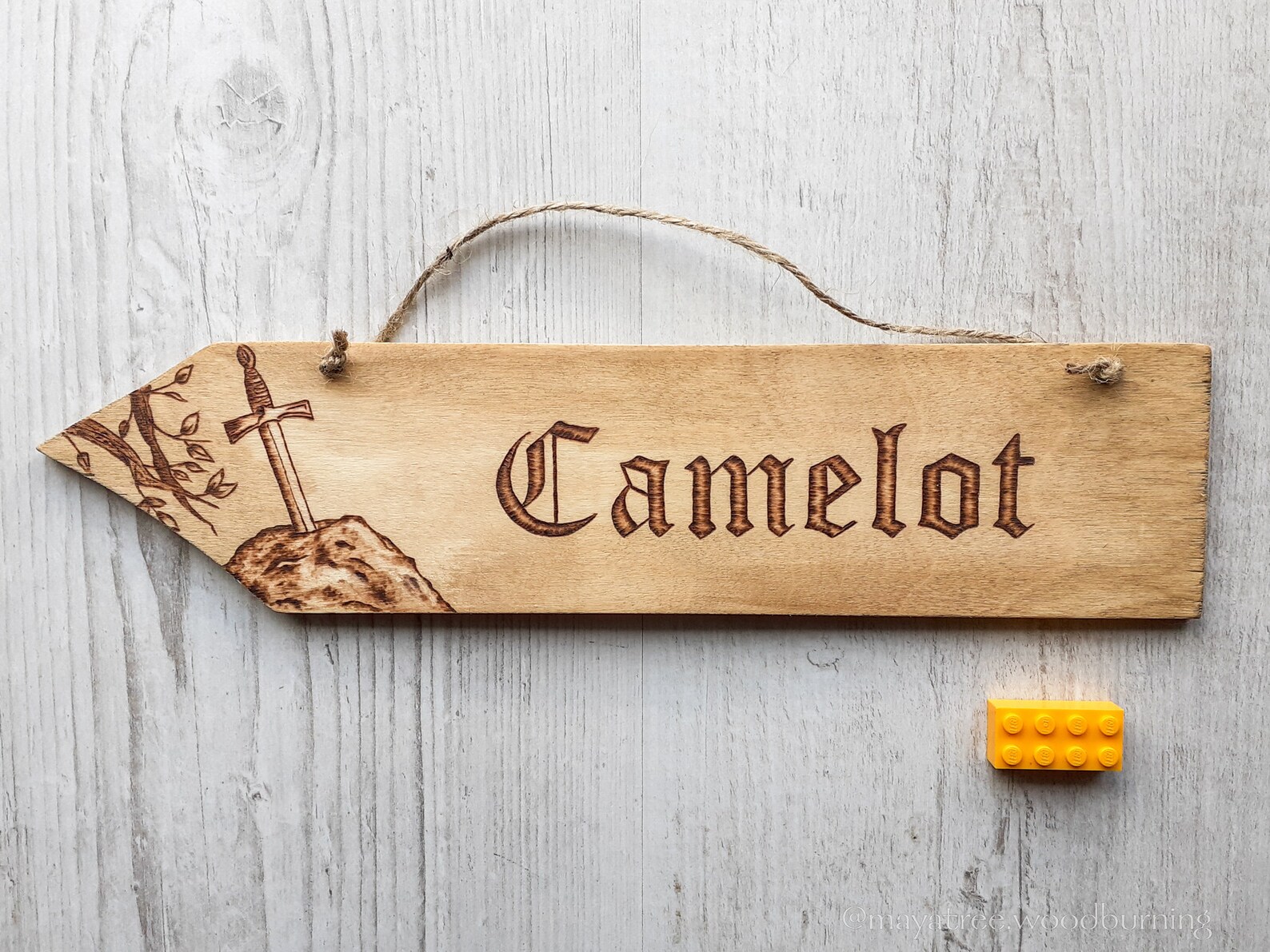 Camelot Wood Arrow Sign Medieval Themed Wedding Child's | Etsy