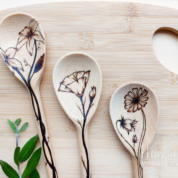 Pyrography Spoons - Etsy