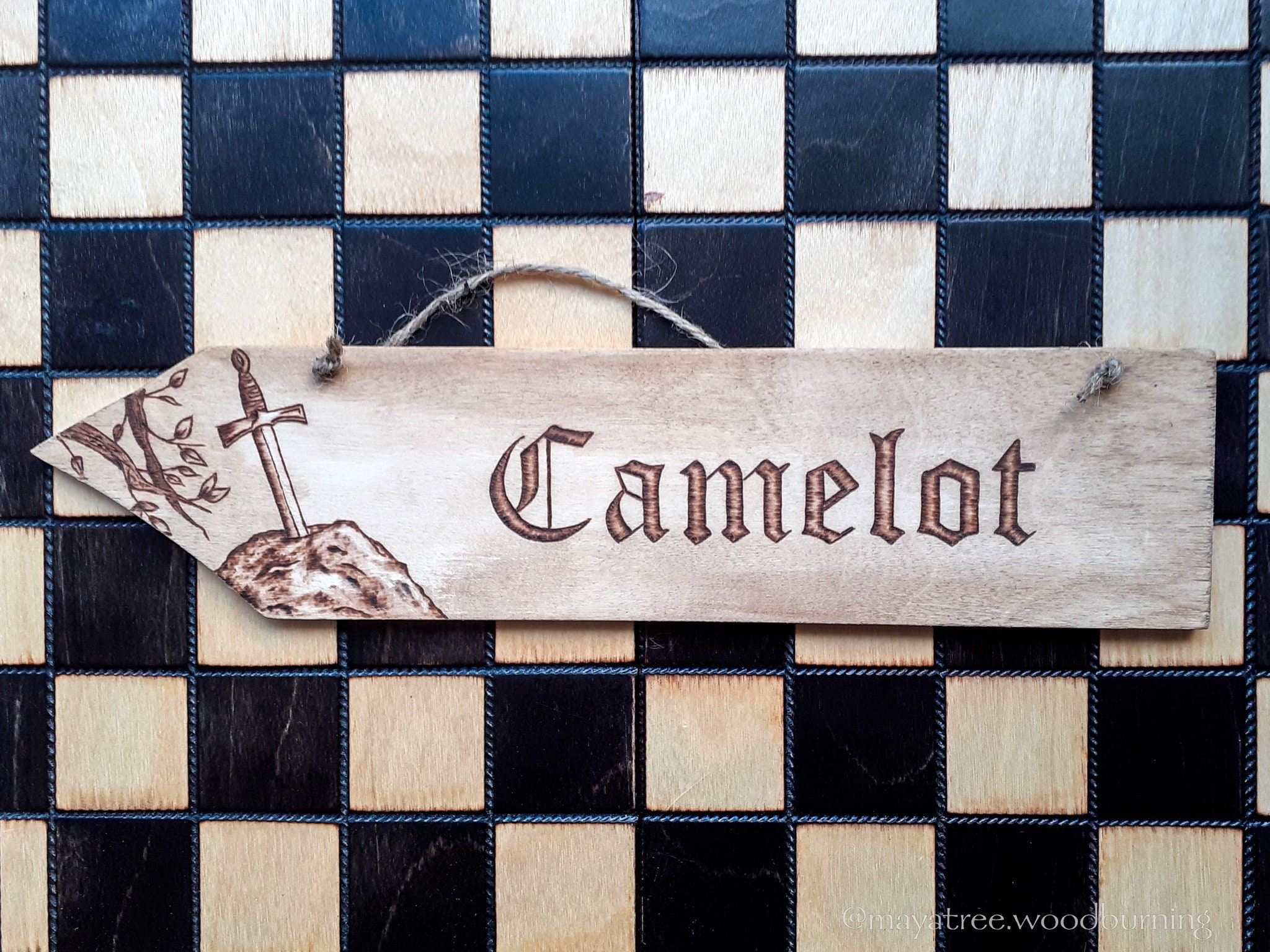 Camelot Wood Arrow Sign Medieval Themed Wedding Child's | Etsy