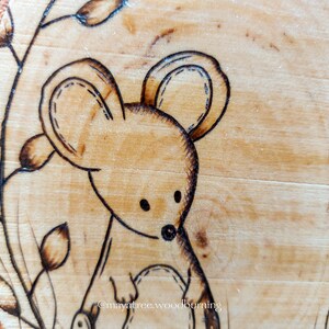 Original Mouse & Ladybird Pyrography Wall Art Rustic Home - Etsy