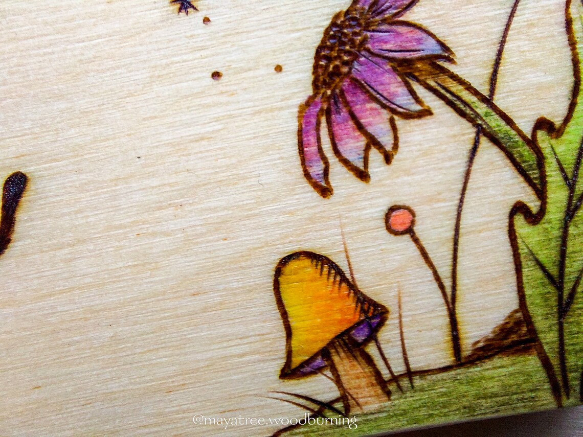 Personalised Children's Wooden Name Sign, Handmade Woodburned Enchanted ...
