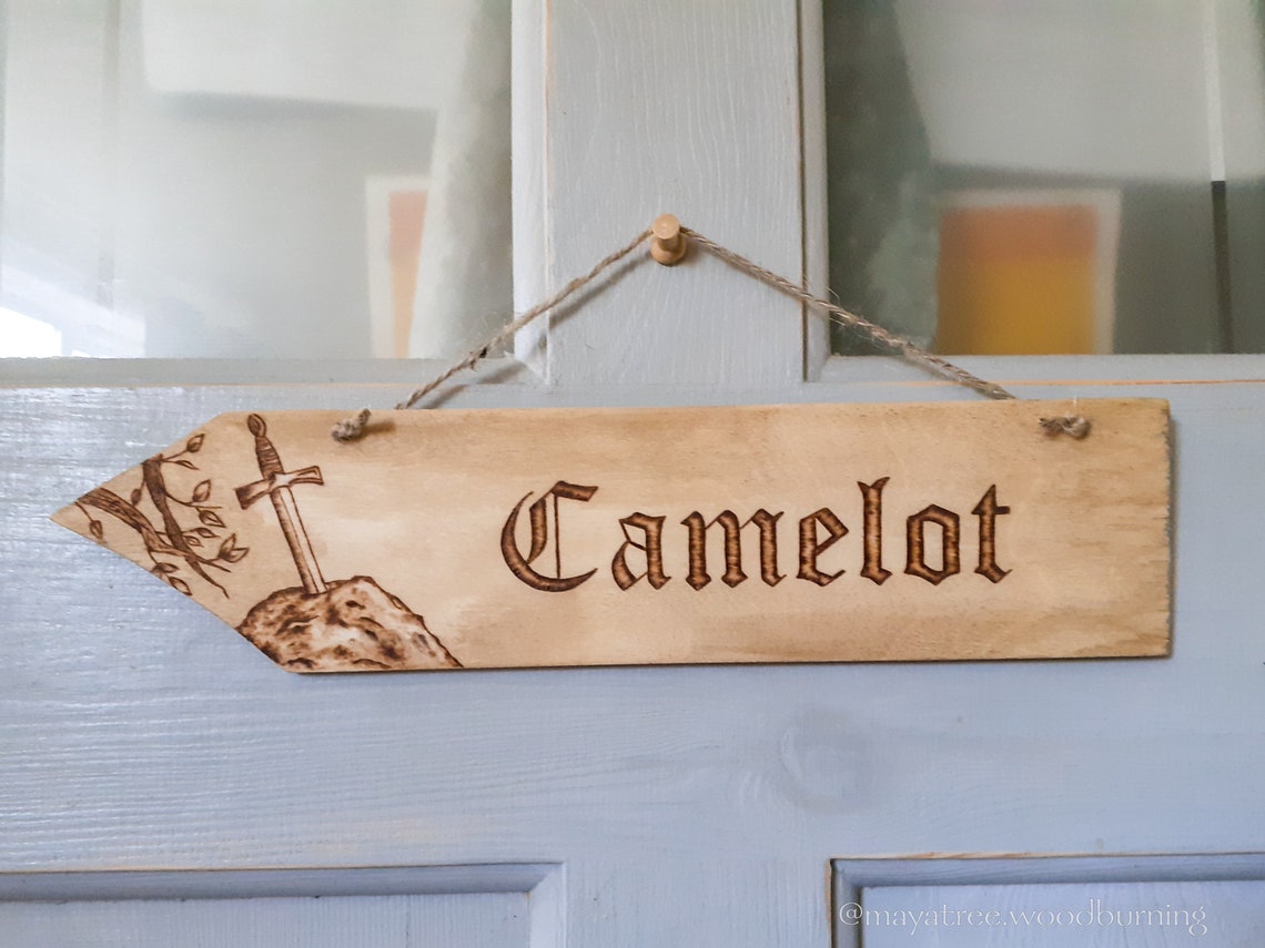 Camelot Wood Arrow Sign Medieval Themed Wedding Child's | Etsy