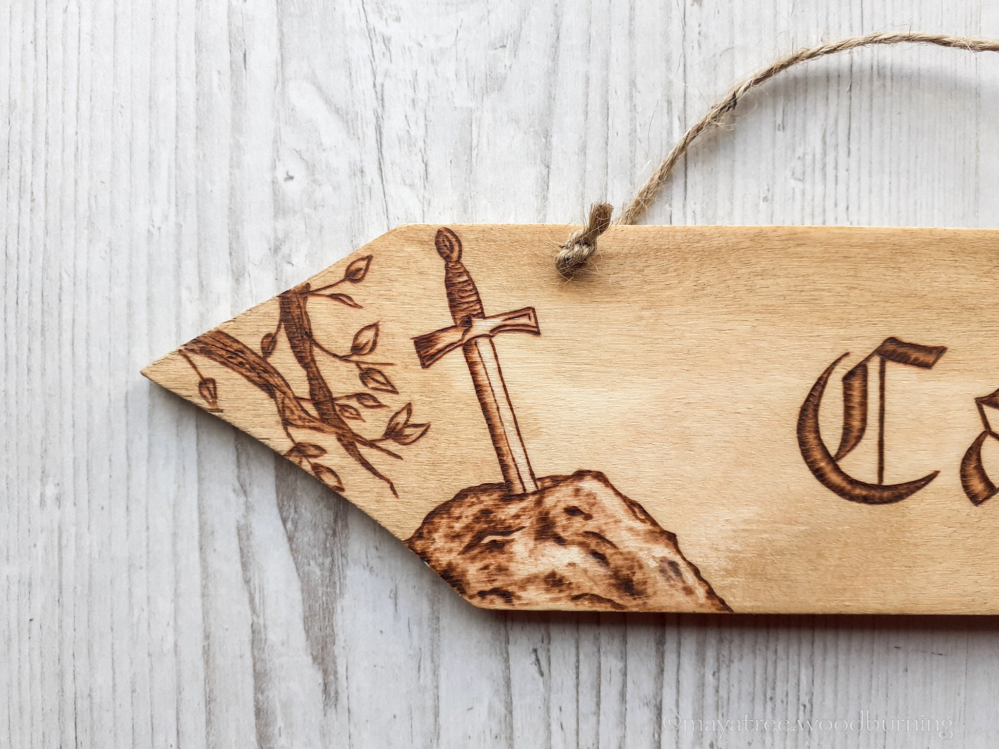Camelot Wood Arrow Sign Medieval Themed Wedding Child's | Etsy