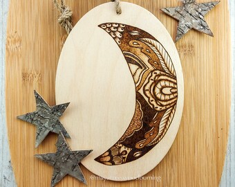 Original Mouse & Ladybird Pyrography Wall Art Rustic Home - Etsy