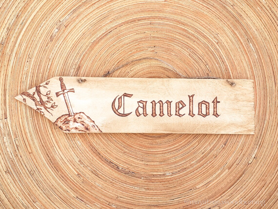 Camelot Wood Arrow Sign Medieval Themed Wedding Child's | Etsy