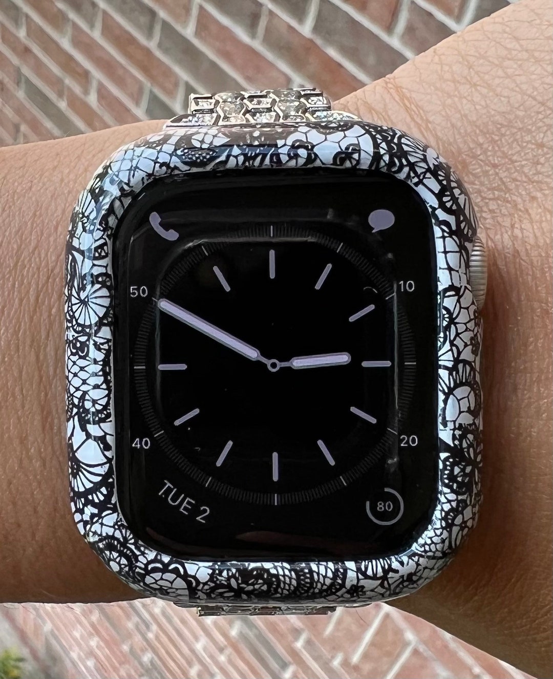 Apple Watch Case Bumper Lace Design Cover 38mm 40mm 41mm 42mm 44mm 45mm ...