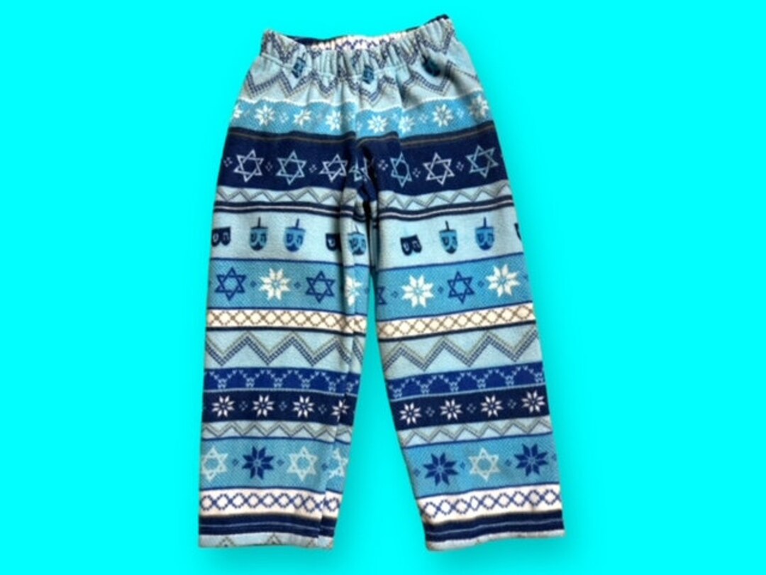 Hanukkah Pants for Kids, Hanukkah Gifts for Boys, Bubbe Gift, Fuzzy ...