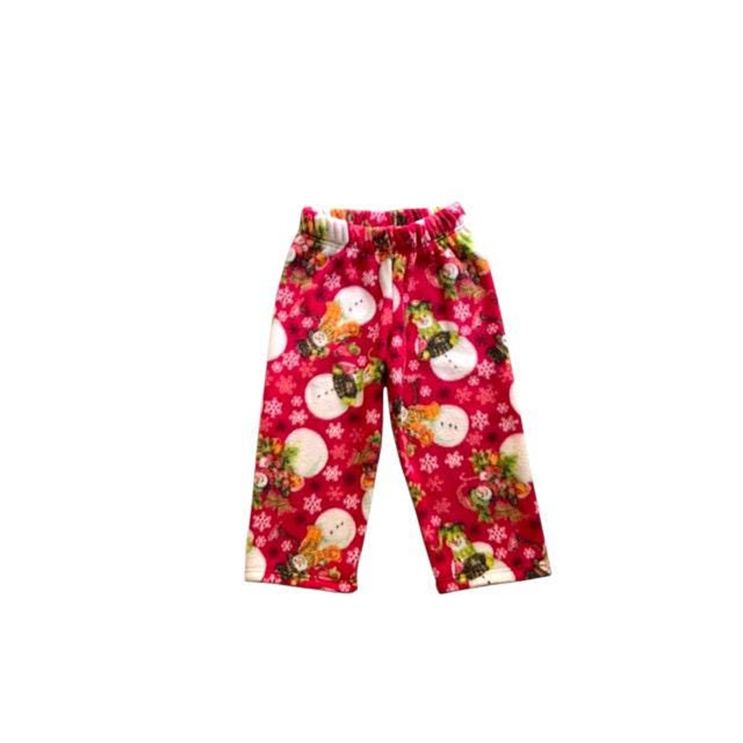 Snowman Kids Christmas Pants, Xmas Fuzzy Pants, Christmas Gift for ...