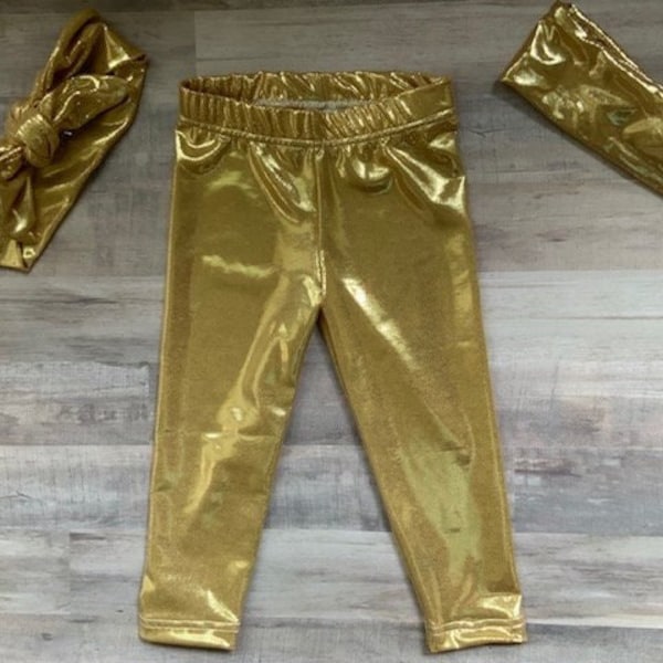 Gold Baby Leggings - Etsy