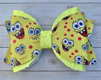 Spongebob Hair Bow - Etsy