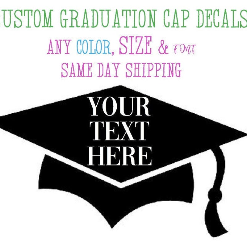 Graduation Cap Decal - Etsy