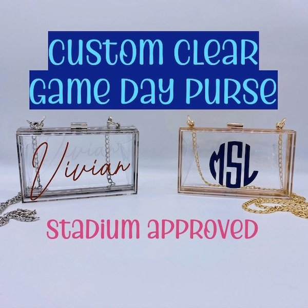 Clear Purse Monogram - Etsy
