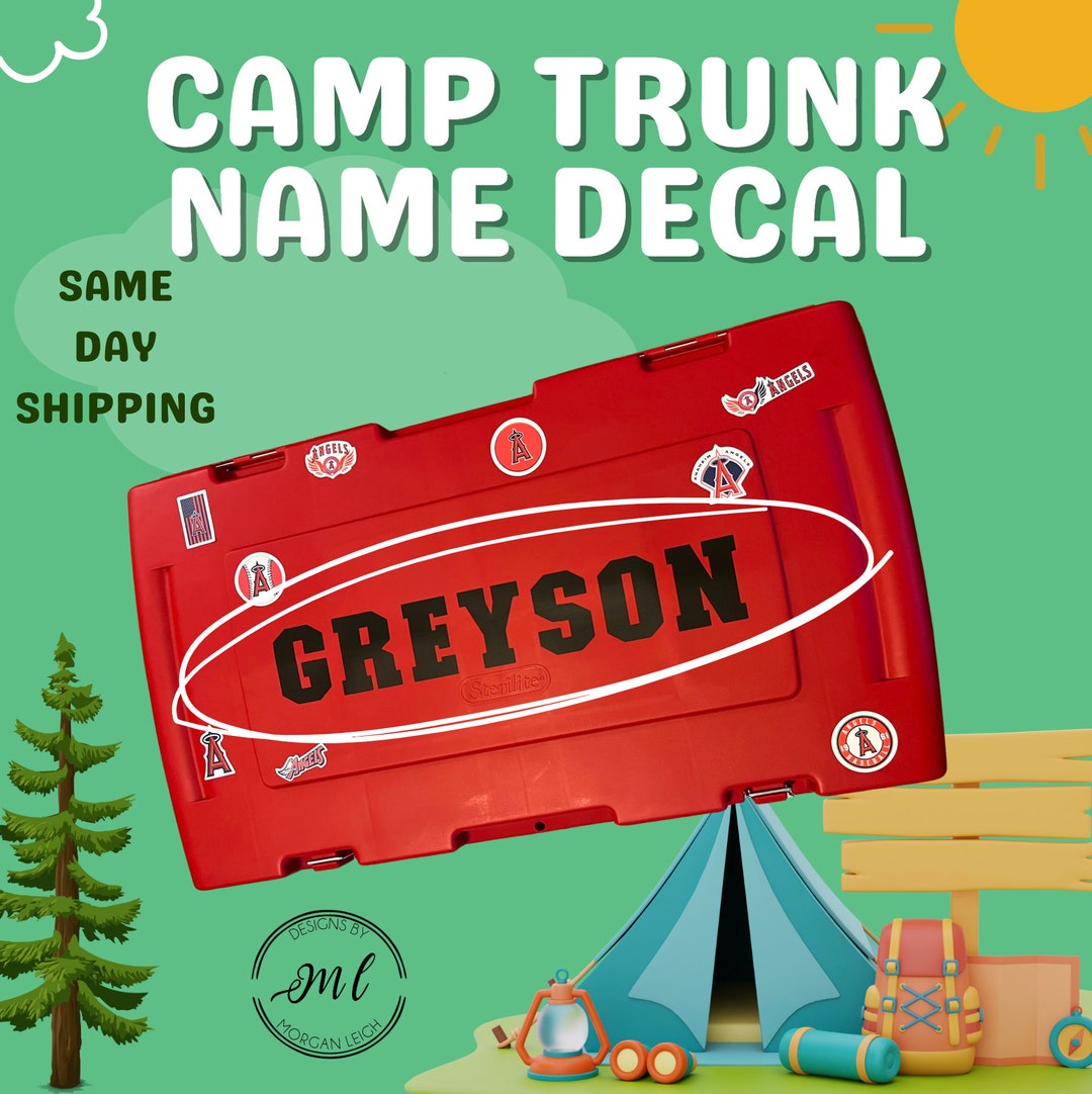 Summer Camp Trunk Decal Camp Stickers Custom Camp Decals Camp Trunk ...