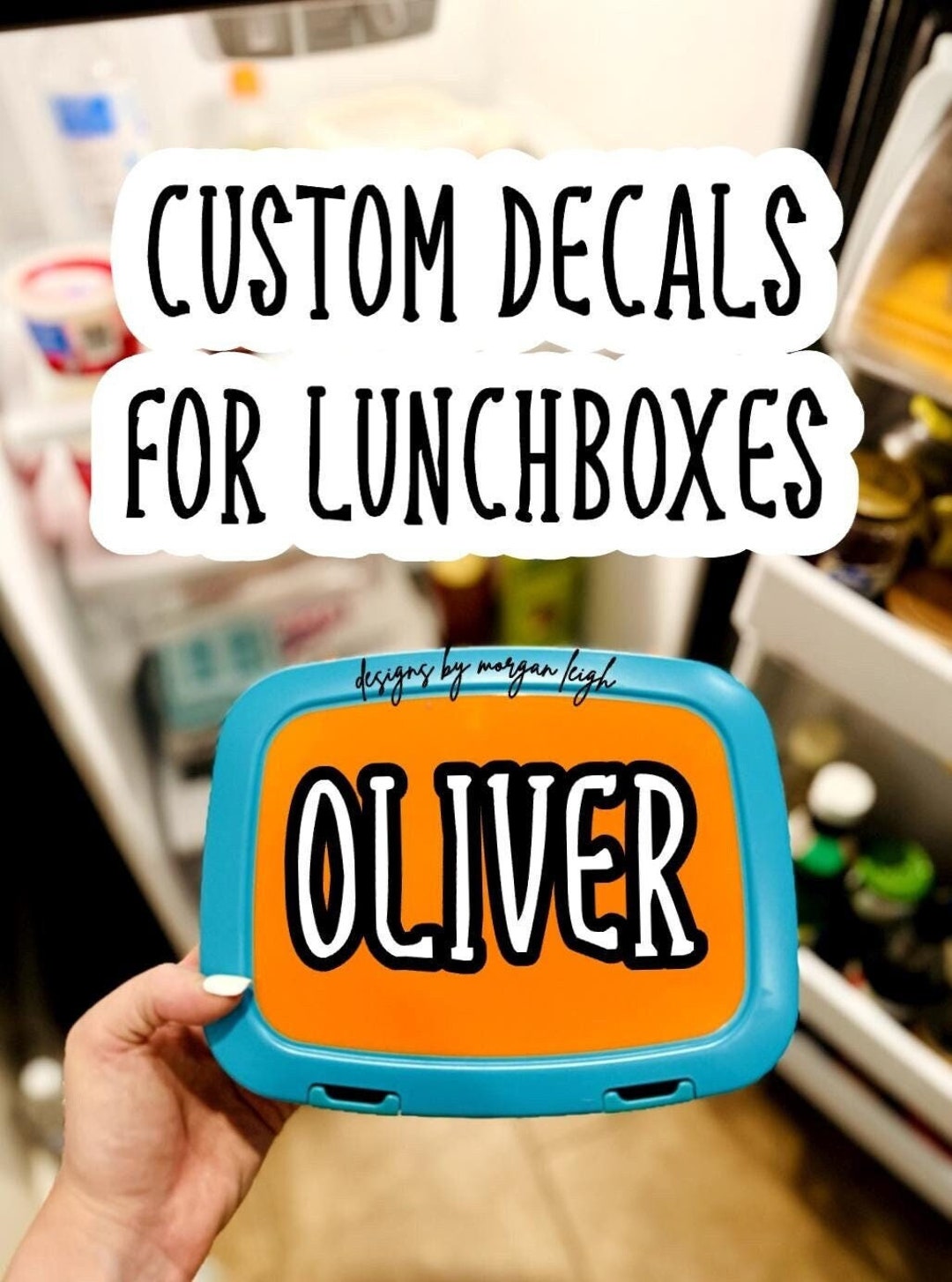 Custom Decal for Lunchbox, Lunch Box Sticker, Personalized Decal for ...