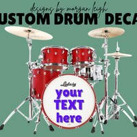 Custom Drum Sticker, Custom Drum Decal - Add Custom Image or Logo ...