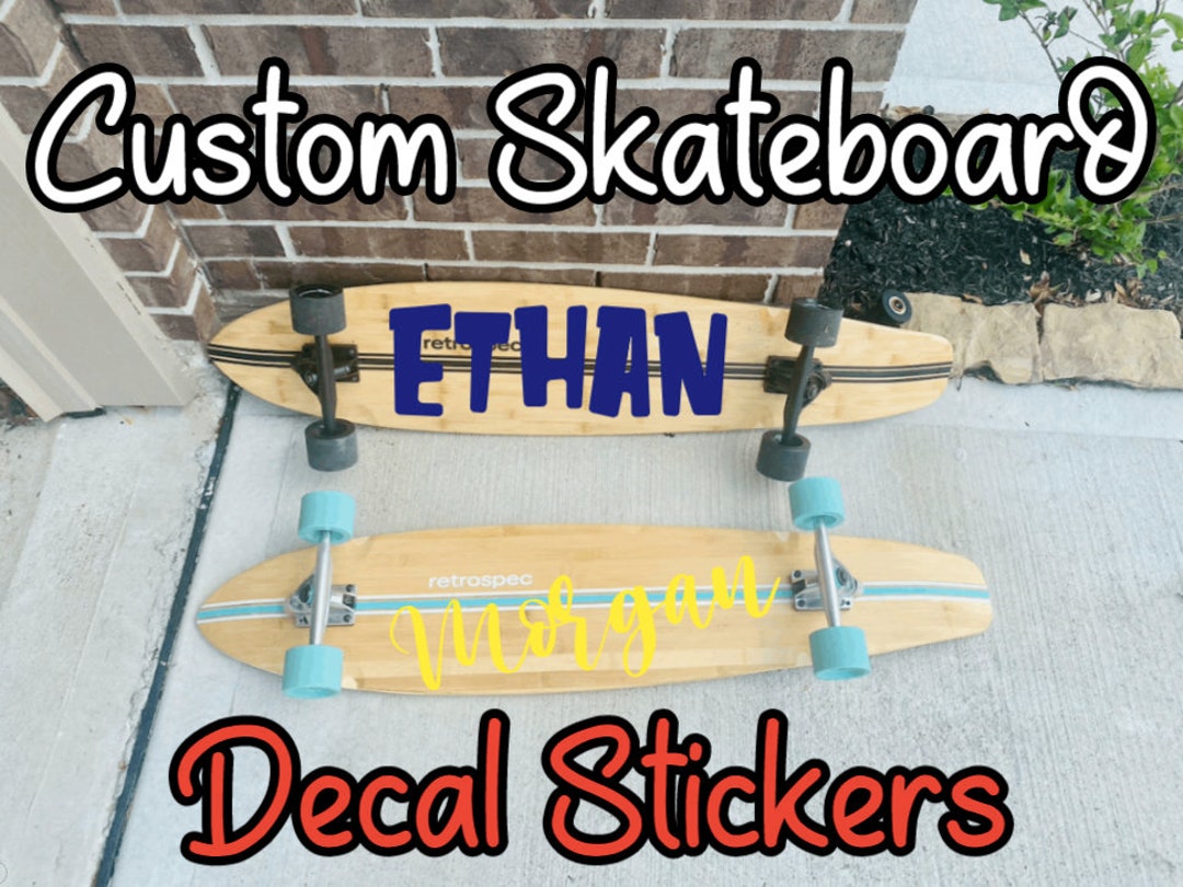 Skateboard Vinyl Decal Stickers | Personalized Longboard Decal | Custom ...
