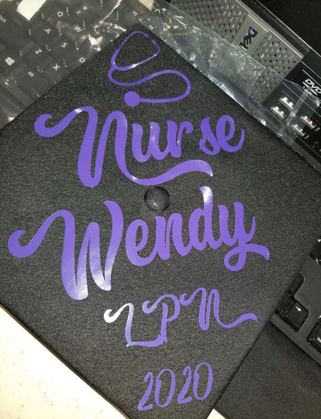 Graduation Cap Vinyl Decal Vinyl Sticker Custom Graduation Hat | Etsy